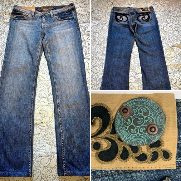 House of Dereon | Jeans | House Of Dereon Straight Leg Back Pocket ...